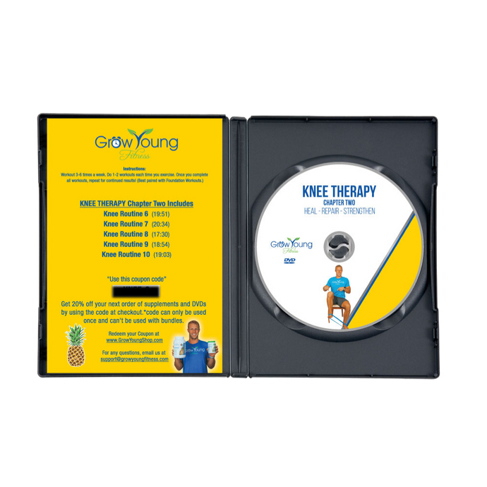 Knee Therapy DVD Chapter 2 For Seniors | Grow Young Fitness Shop – Grow ...